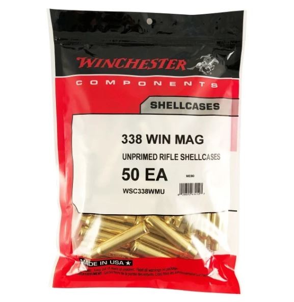 BRASS CASES WINCHESTER 338 WIN MAG - Bankstown Gun Shop