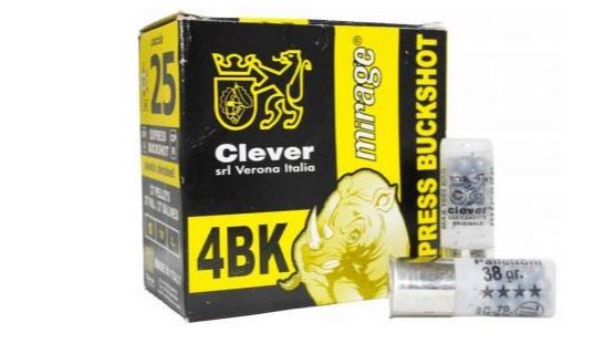 AMMO CLEVER MIRAGE 12G T3 38G BUCKSHOT 27 PELLETS (25) - Bankstown Gun Shop