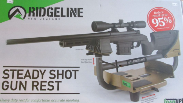 RIDGELINE STEADY SHOT GUN REST REDUCS 95% RECOIL - TAN & BLACK ...